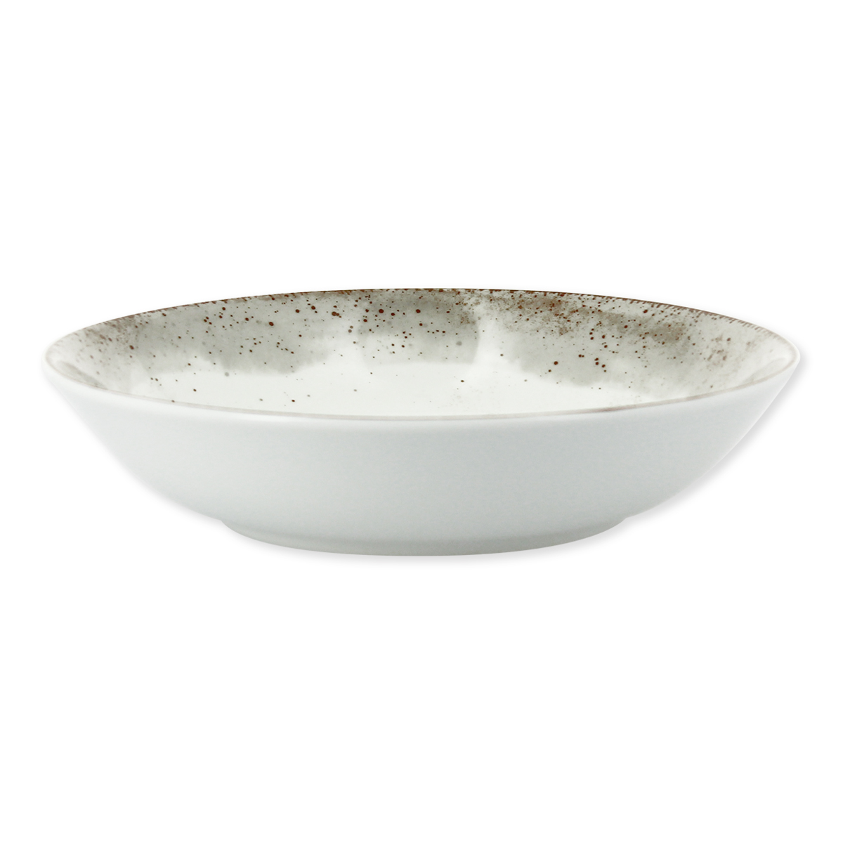 Assiette creuse grise en porcelaine 21cm - MAJORQUE - Bruno Evrard