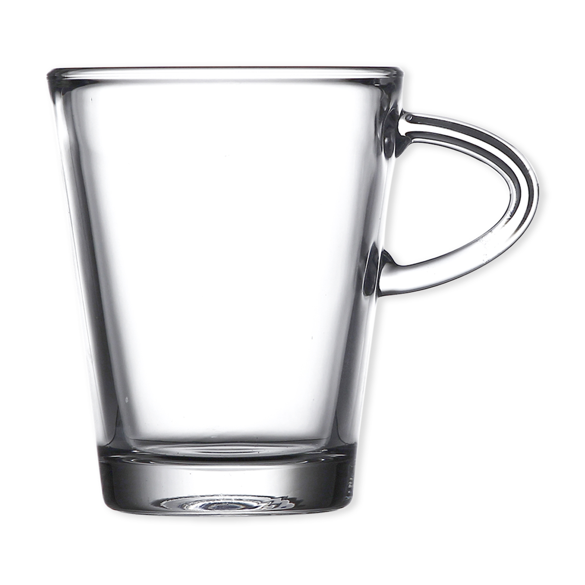 Tasse à café transparente en verre cristallin avec anse - Bruno Evrard