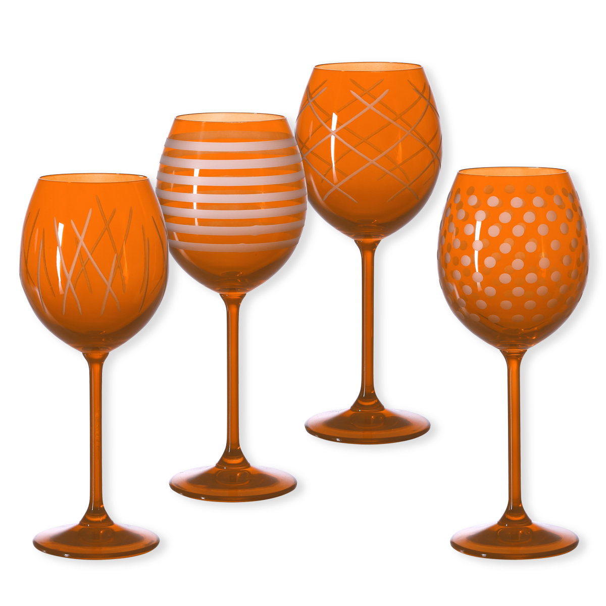 Verre à Vin coloré (orange) - Verrerie Design et Chic - Bruno Evrard