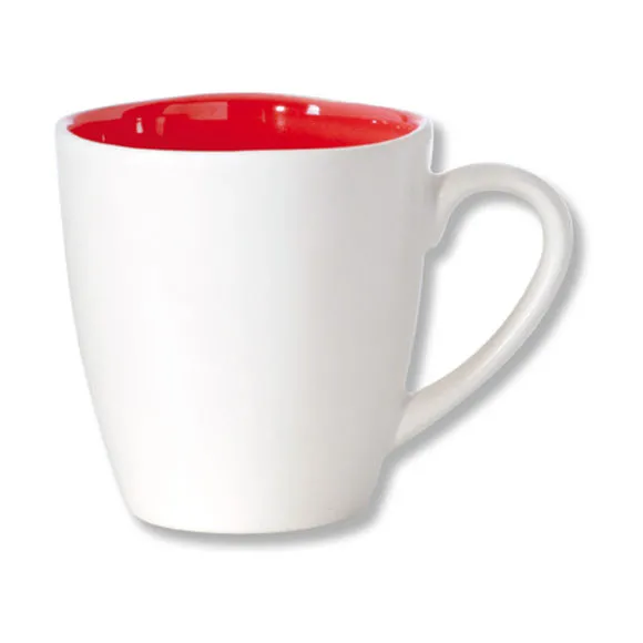 Mug Rouge et Blanc en Faïence Design et Chic - 18cl - Bruno Evrard