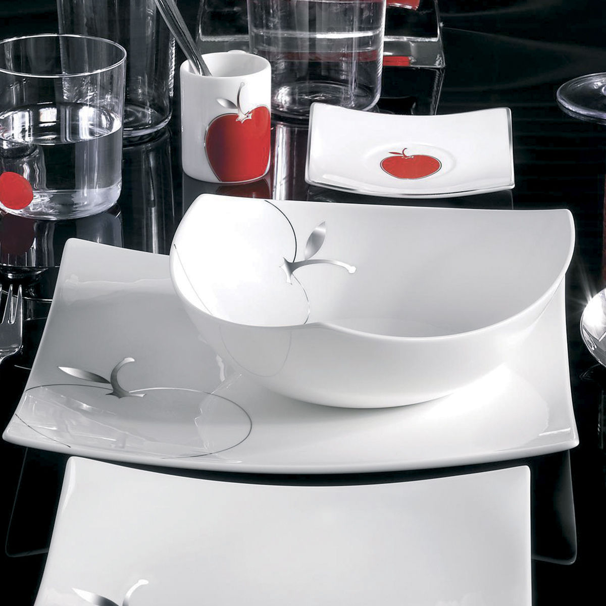 Saladier en porcelaine fine 24cm - Plat Design - Bruno Evrard