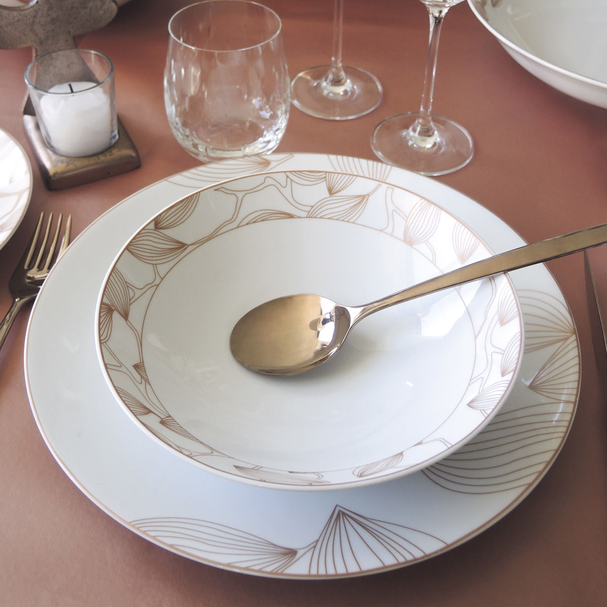 Assiettes Creuses en Porcelaine - Collection OLYMPE - Bruno Evrard
