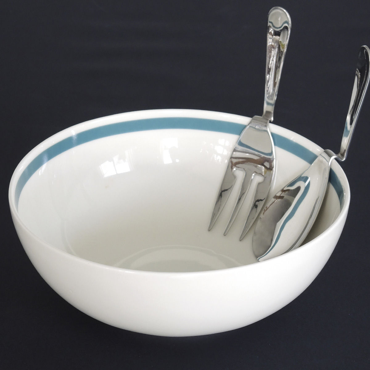 Saladier Design en Porcelaine (bleu canard) - Vaisselle Scandinave