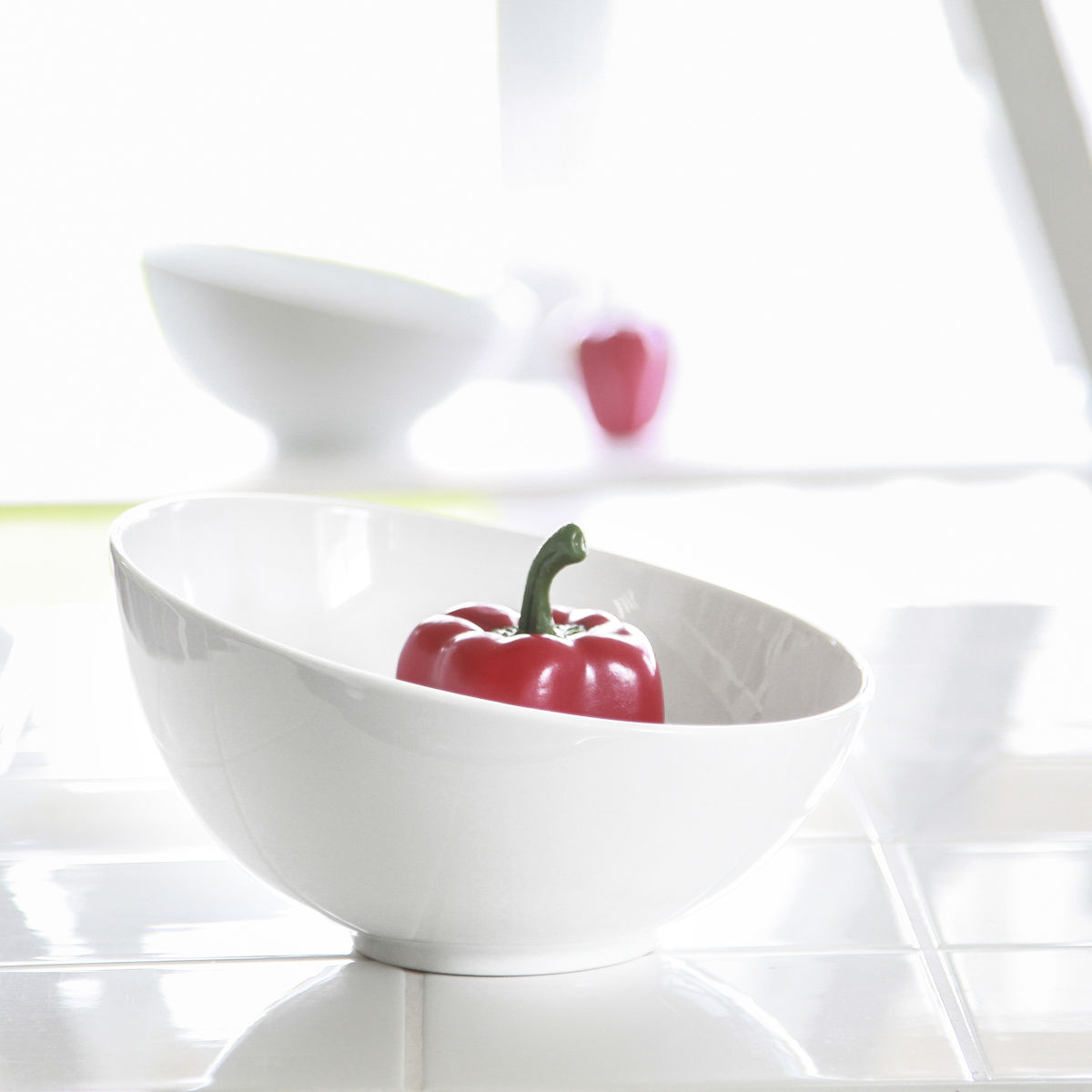 Saladier design porcelaine blanche 23cm - BELLO - Bruno Evrard