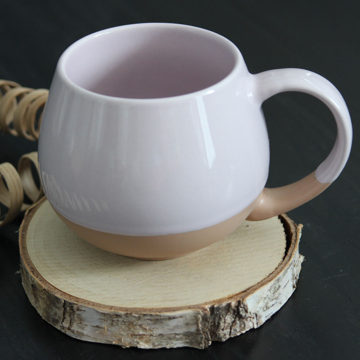 Mug bicolore rose en grès ECLIPSE 45cl - Tendance - Bruno Evrard